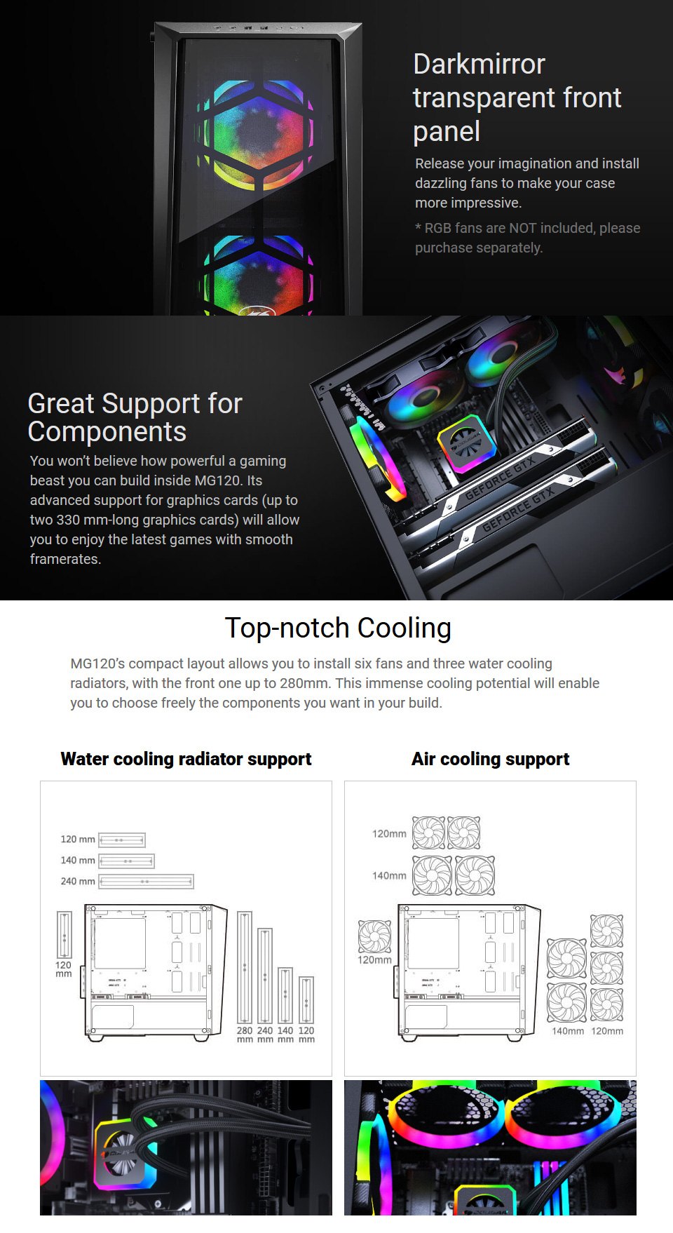 Buy Cougar MG120 Mini Tower Case with 400W PSU [CGR-MG120-XTC400] | PC ...