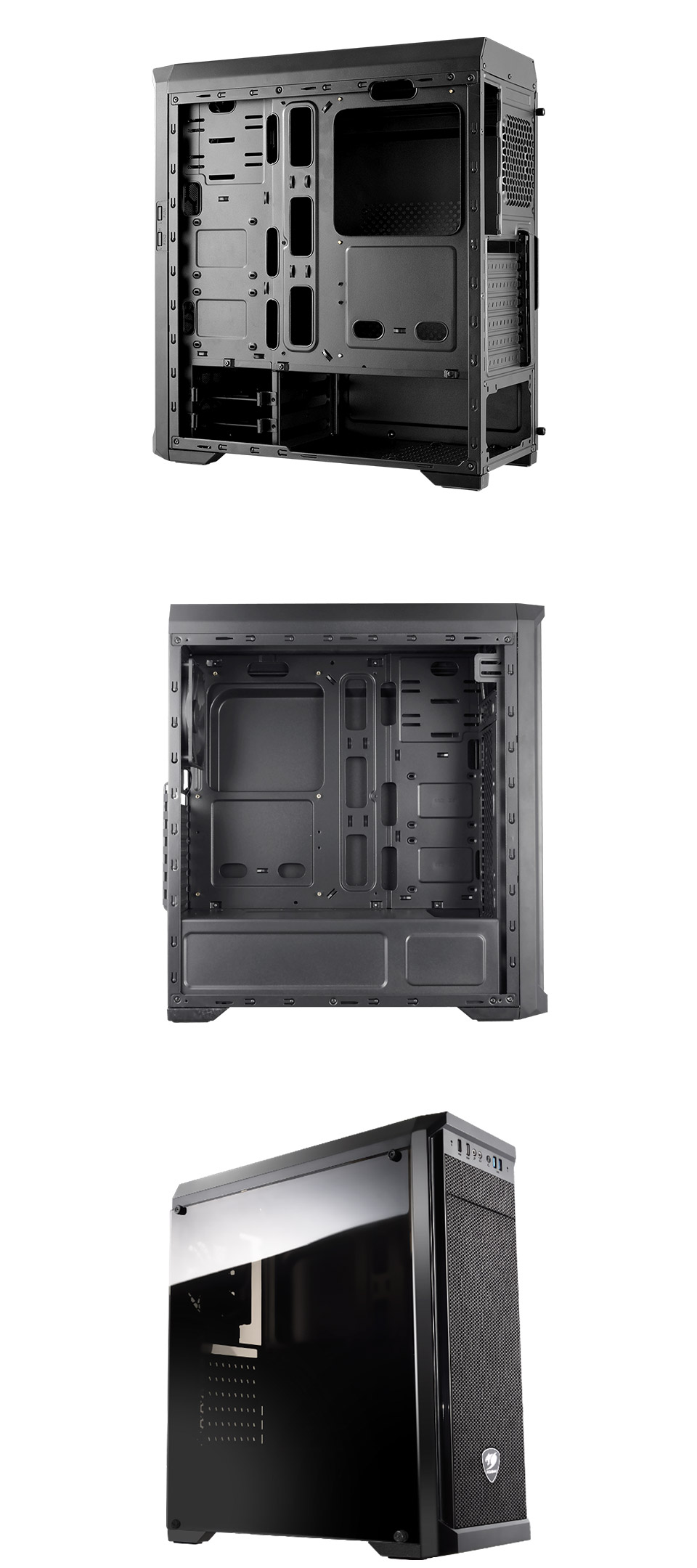 Buy Cougar MX330-STE500 Windowed Mid Tower Case with 500W PSU [CGR ...