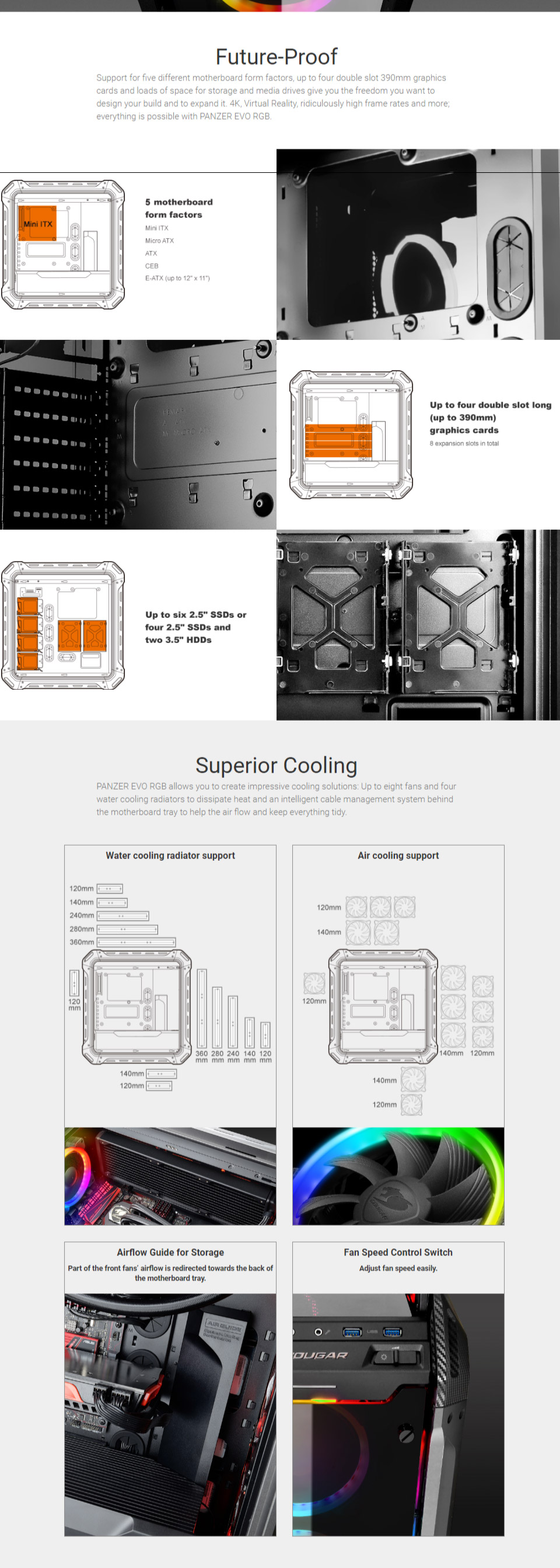 Buy Cougar Panzer Evo RGB TG Full Tower Case [CGR-PANZER-EVO-RGB] | PC ...