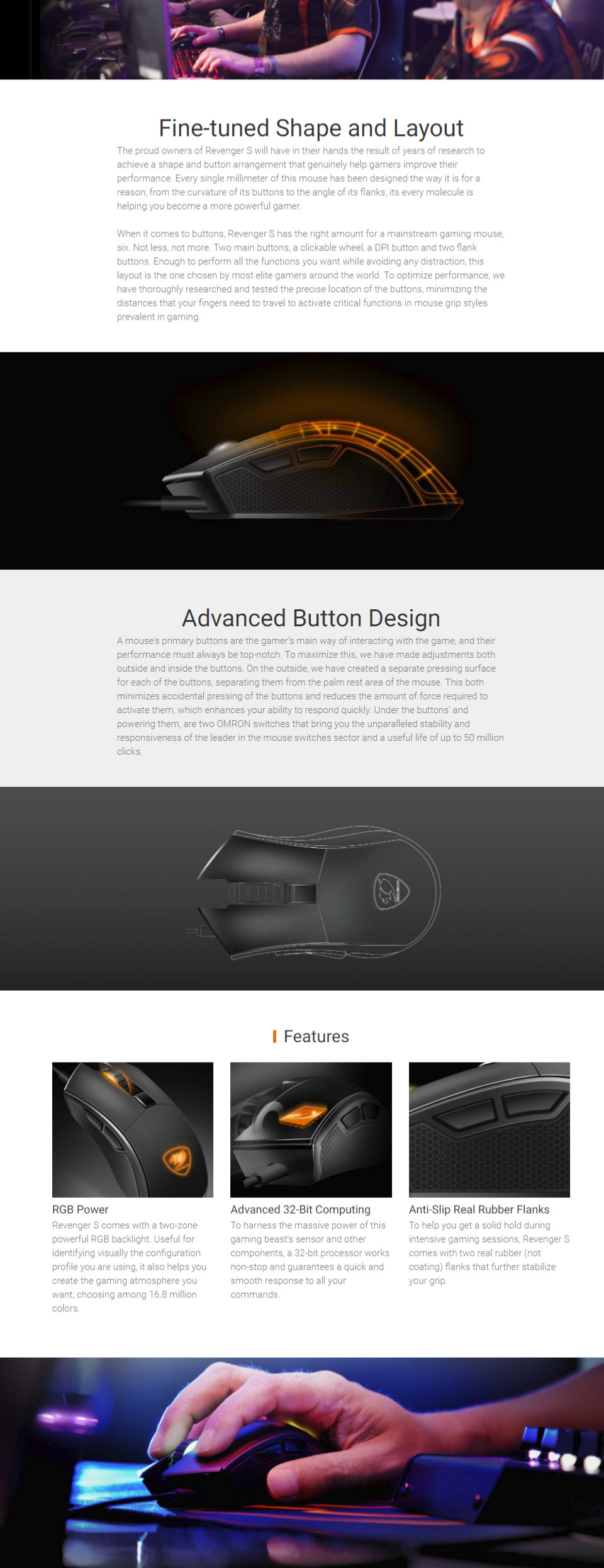 Buy Cougar Revenger S Optical RGB Gaming Mouse [CGR-REVENGER_S] | PC ...