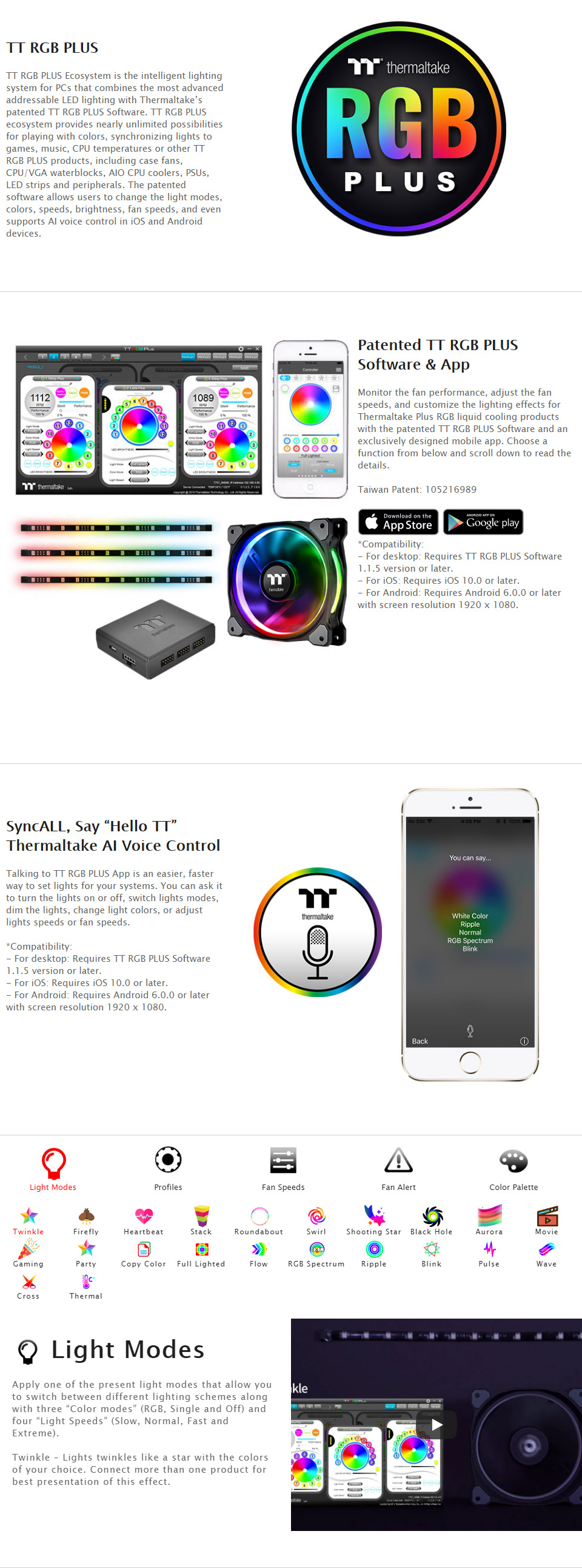 Buy Thermaltake Riing Plus 12 RGB Fan 3pk & Lumi Plus Combo Kit [CL ...