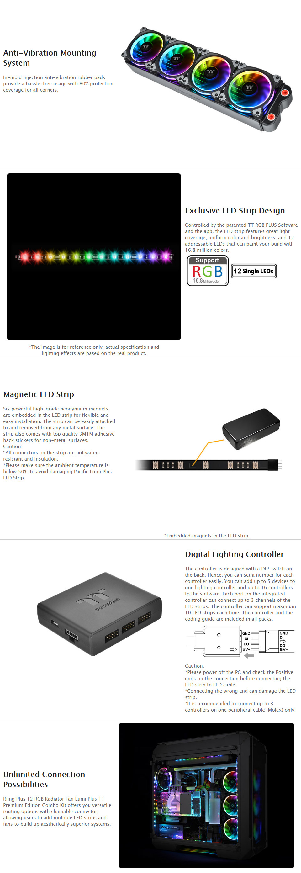 Buy Thermaltake Riing Plus 12 RGB Fan 3pk & Lumi Plus Combo Kit [CL ...