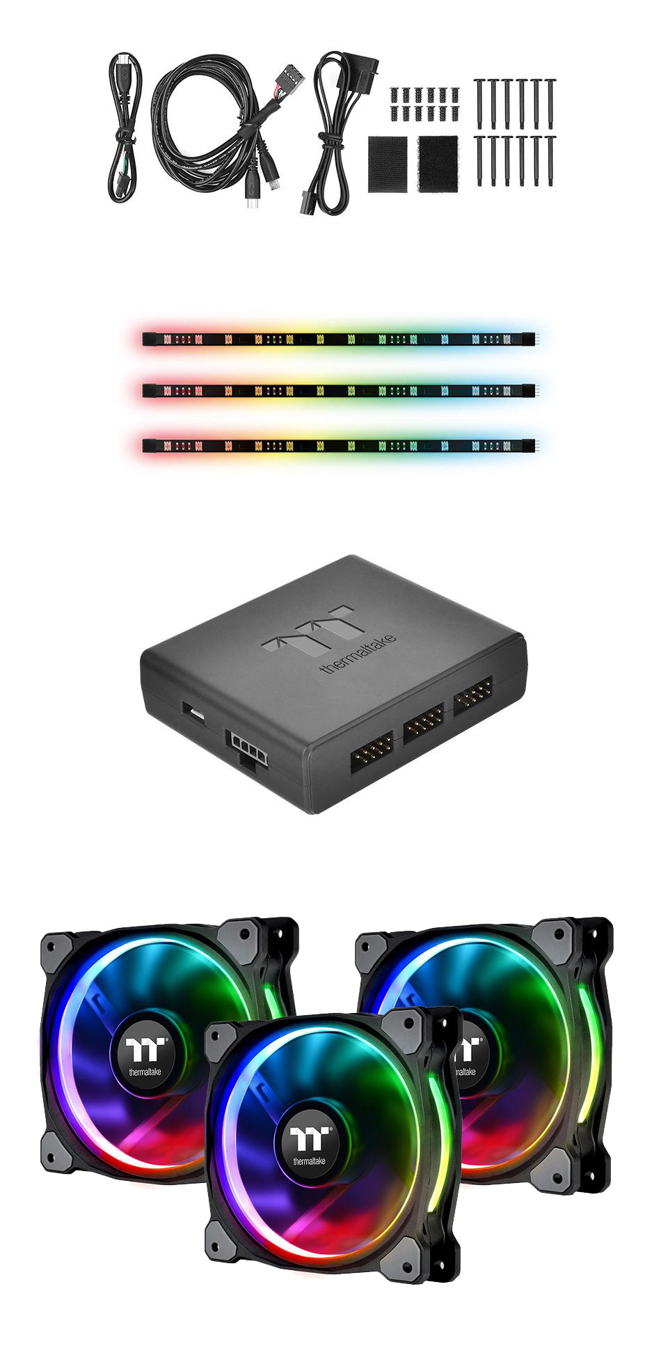 Buy Thermaltake Riing Plus 12 RGB Fan 3pk & Lumi Plus Combo Kit [CL ...