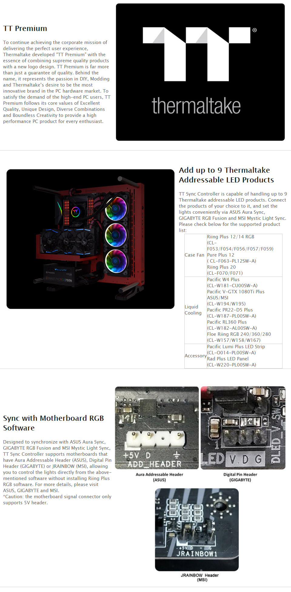 Buy Thermaltake TT Sync Controller Premium Edition [CL-O015-PL00BL-A ...