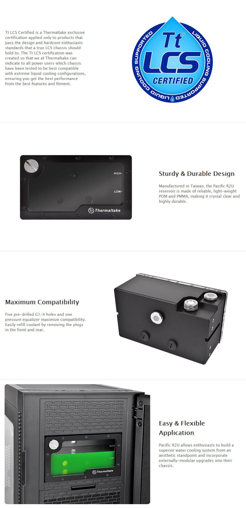 Buy Thermaltake Pacific R2U Dual 5.25in Reservoir [CL-W066-PL00BL-A] | PC Case Gear Australia