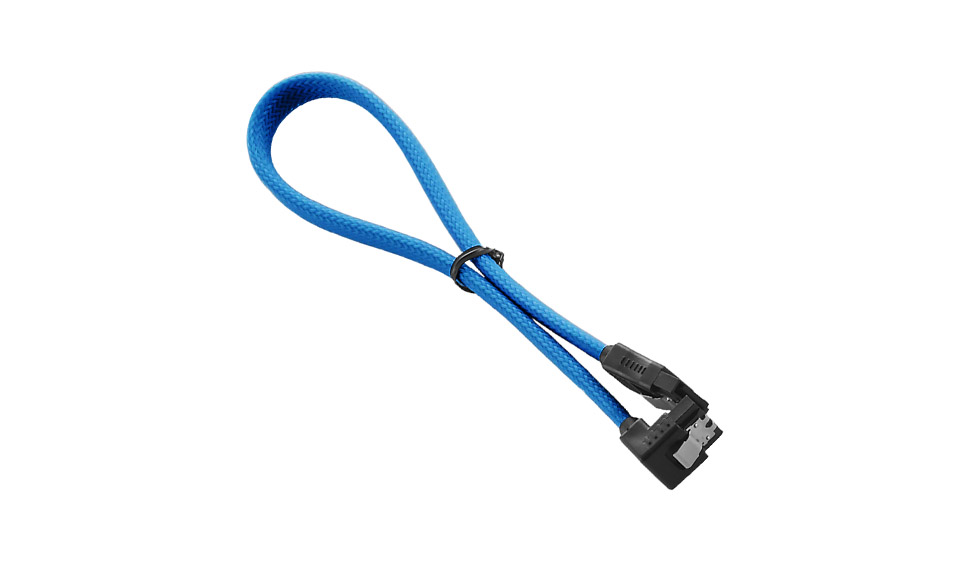 Buy CableMod ModMesh Right Angle SATA 3 Cable 30cm Light Blue [CM-CAB ...