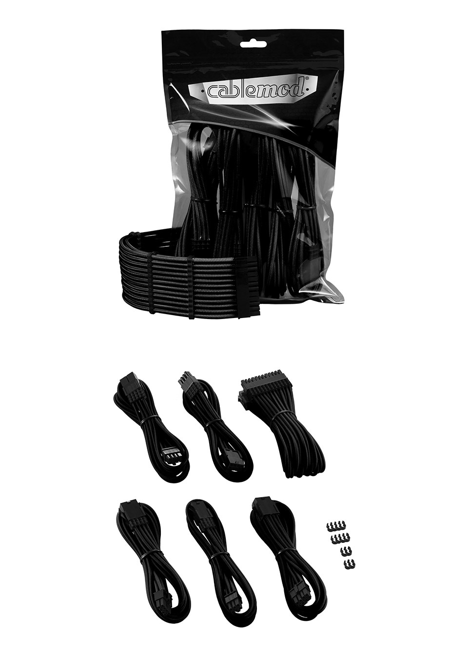 Buy CableMod PRO ModMesh Cable Extension Kit Black [CM-PCAB-BKIT-NKK ...