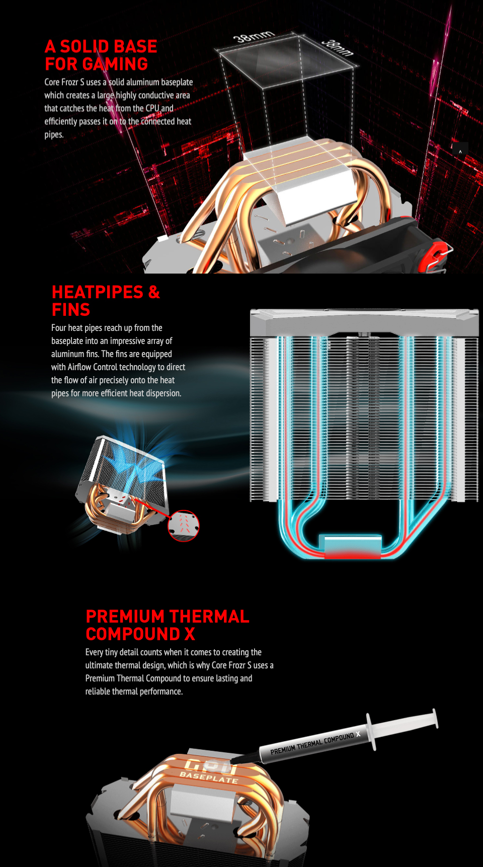 Buy MSI Core Frozr S CPU Cooler [CORE-FROZR-S] | PC Case Gear Australia