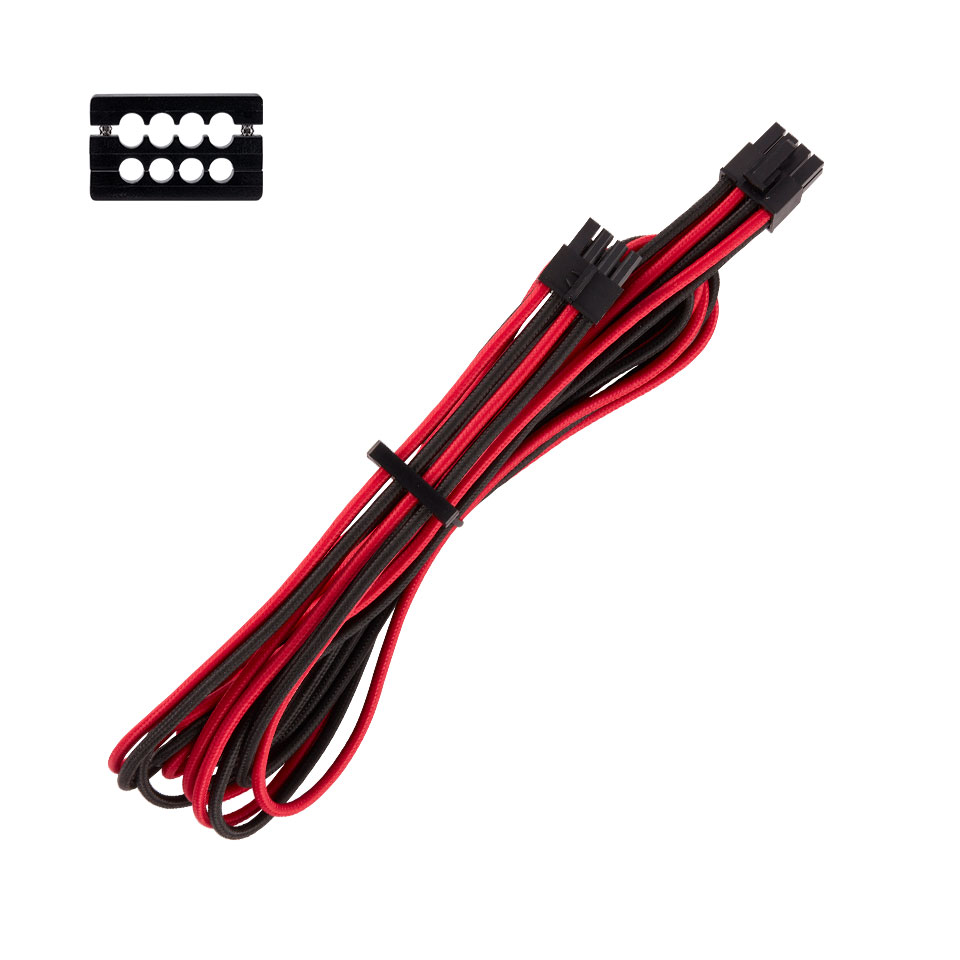 Buy Corsair Premium Sleeved EPS12V/ATX12V Cables Red/Black [CP-8920240 ...