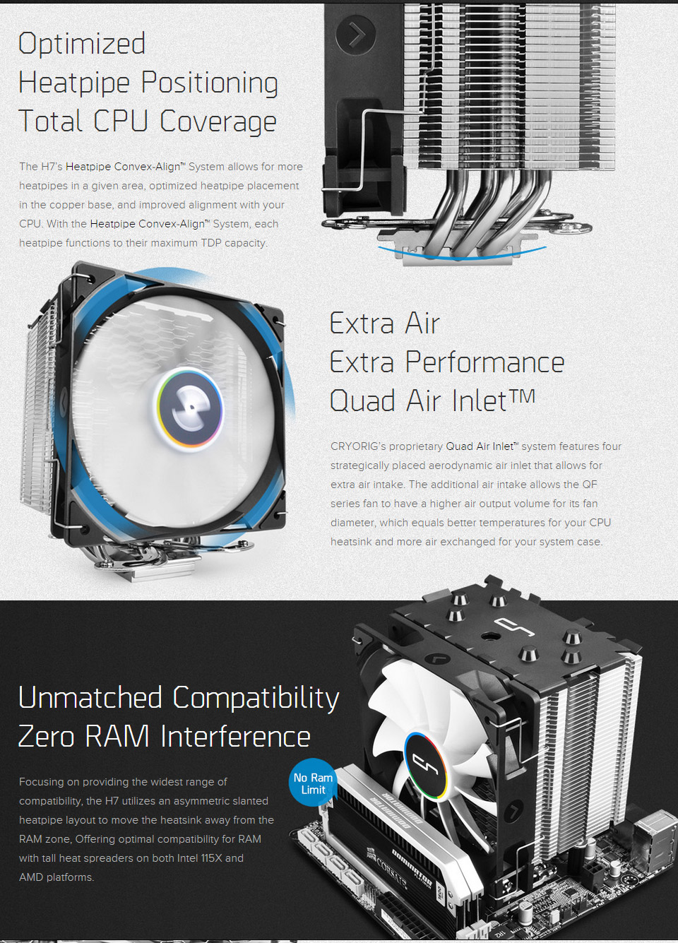 Buy Cryorig H7 CPU Cooler (Ex-Demo) [EXD-CR-H7A] | PC Case Gear Australia