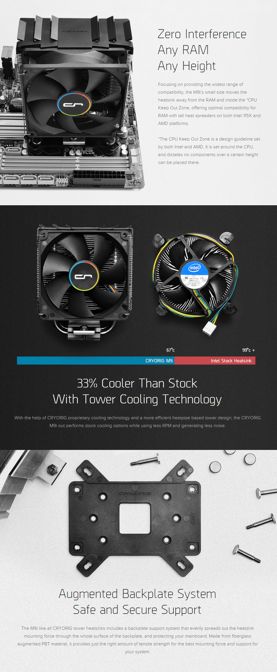 Buy Cryorig M9I CPU Cooler [CR-M9I] | PC Case Gear Australia