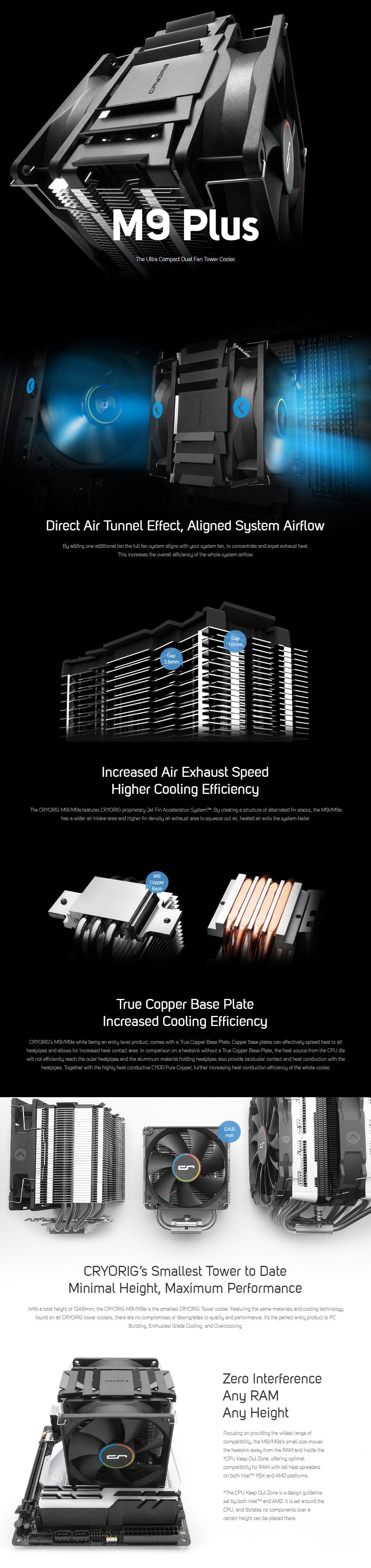 Buy Cryorig M9 Plus Dual Fan CPU Cooler [CR-M9PLUS] | PC Case Gear ...