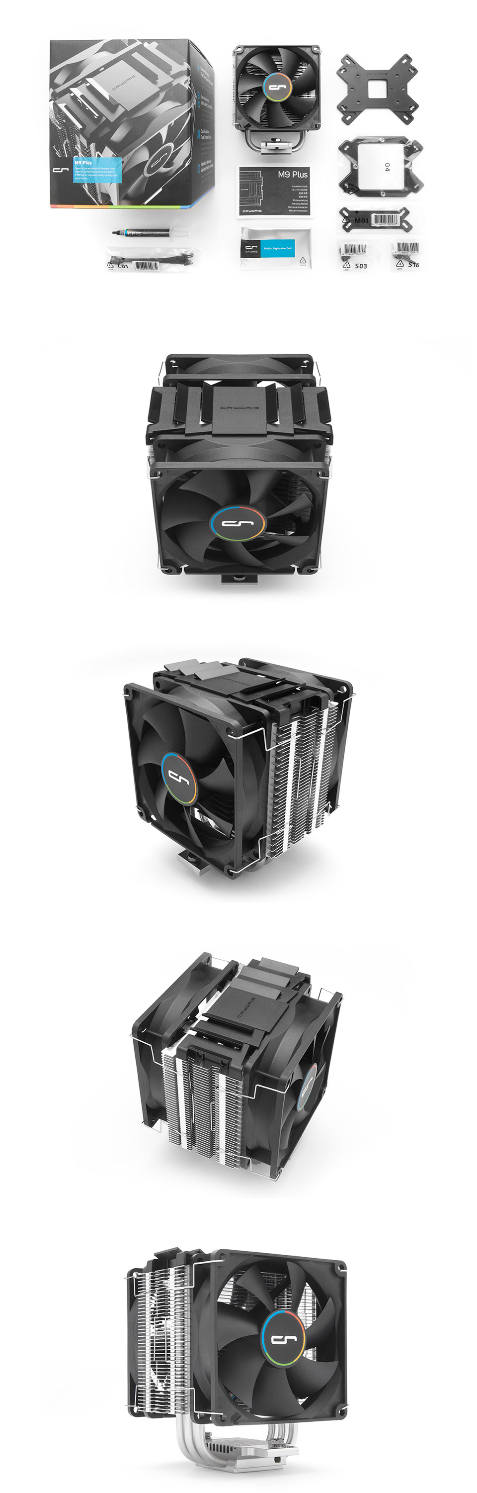 Buy Cryorig M9 Plus Dual Fan CPU Cooler [CR-M9PLUS] | PC Case Gear ...