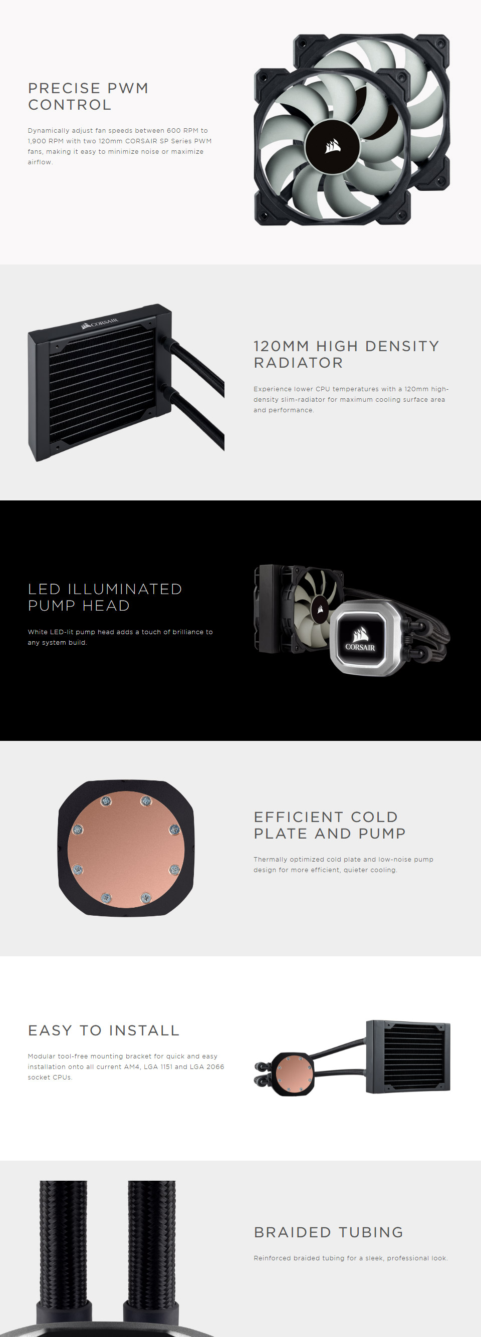 Buy Corsair Hydro Series H75 V2 120mm Liquid CPU Cooler [CW-9060035-WW ...