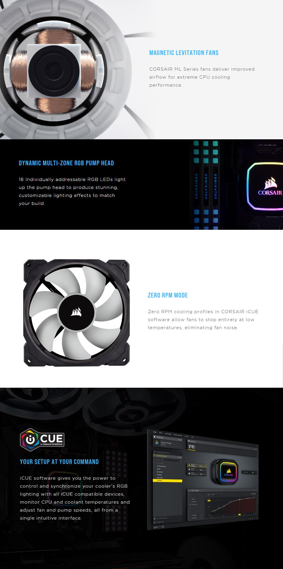 Buy Corsair iCUE H100i RGB Pro XT 240mm AIO CPU Cooler [CW-9060043-WW ...