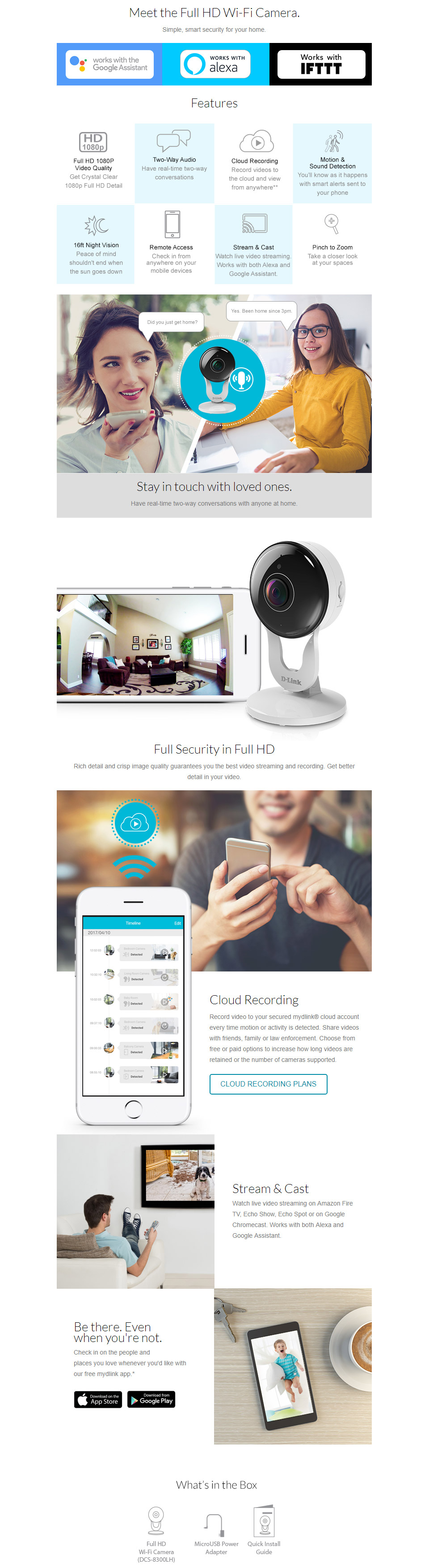 Buy D-Link DCS-8300LH Full HD Wi-Fi Camera [DCS-8300LH] | PC Case Gear ...