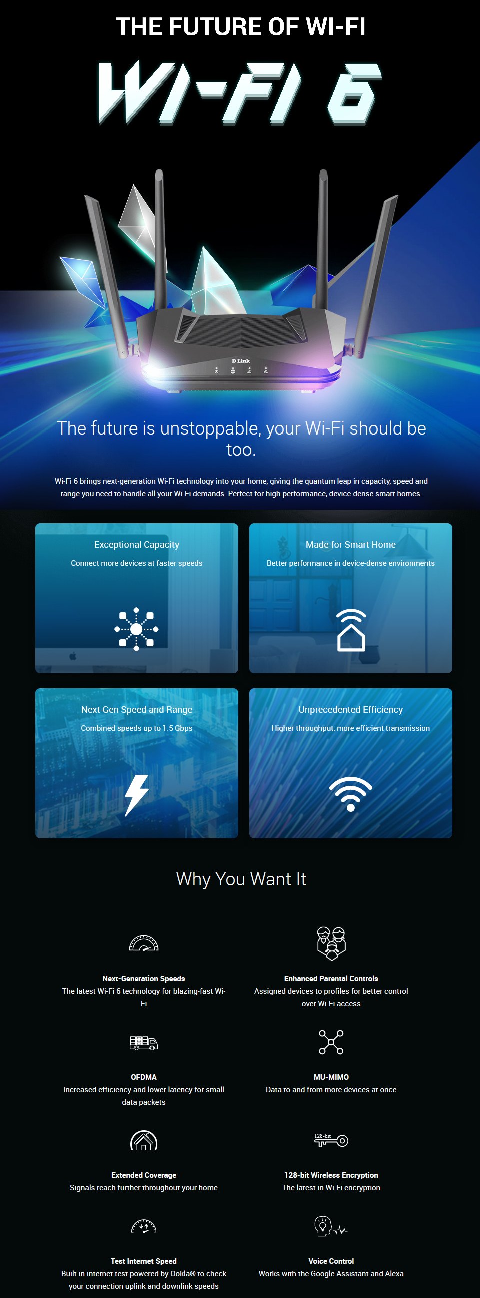 Buy D-Link EXO AX1500 Wi-Fi 6 Router [DIR-X1560] | PC Case Gear Australia