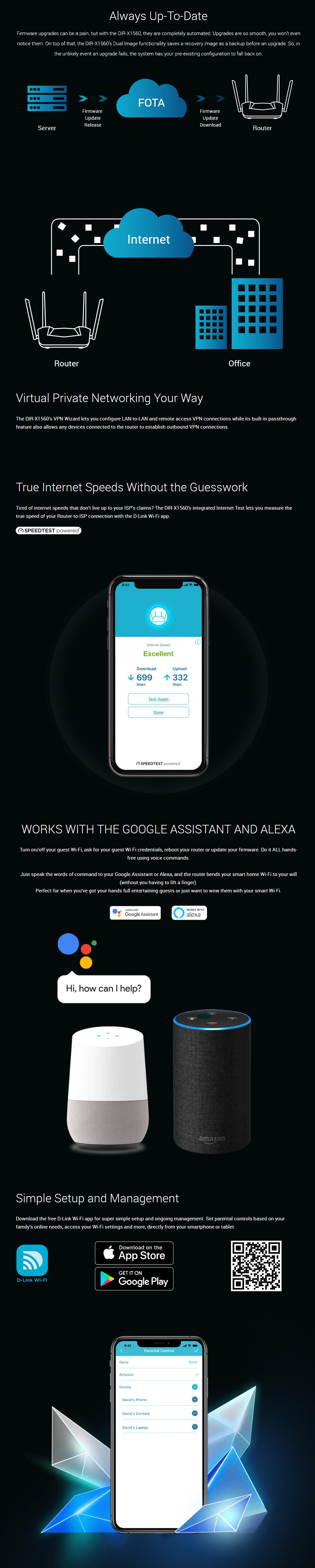 Buy D-Link EXO AX1500 Wi-Fi 6 Router [DIR-X1560] | PC Case Gear Australia