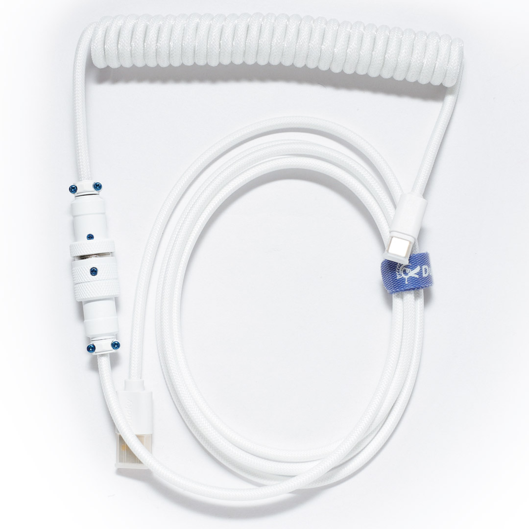 Buy Ducky Premicord Custom Coiled USB Cable Pure White [DKCC-HWCNC1 ...