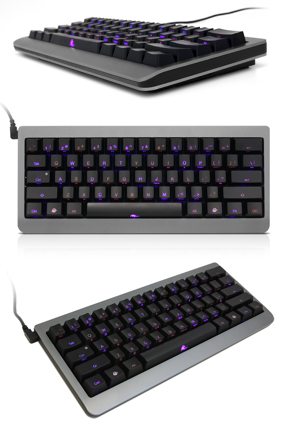 Buy Ducky Mini Dual LED Backlit Mech Keyboard Cherry Blue - Grey ...