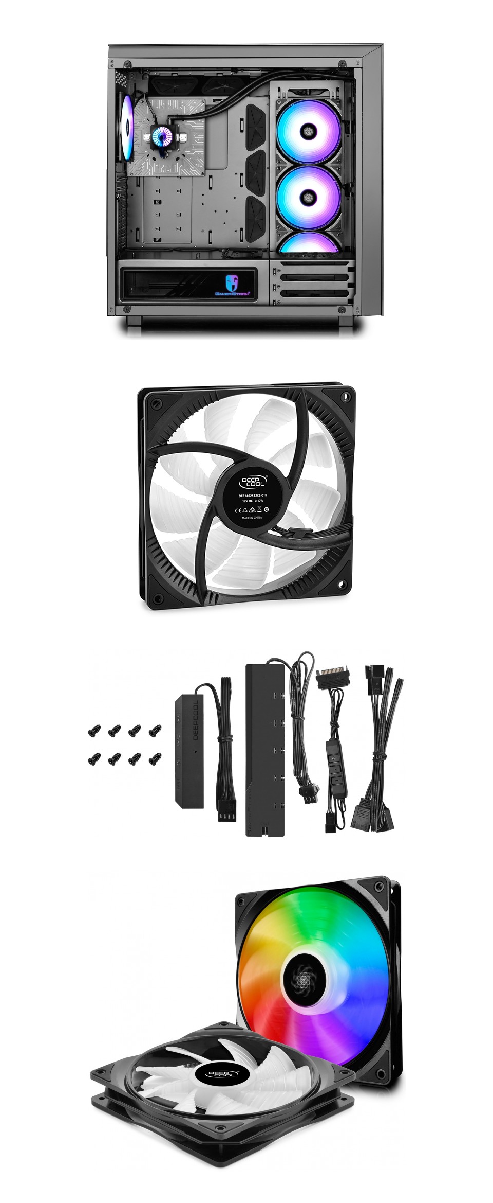 Buy Deepcool CF-140 ARGB Fan 140mm 2 Pack [DP-FA-RGB-CF140-2] | PC Case ...