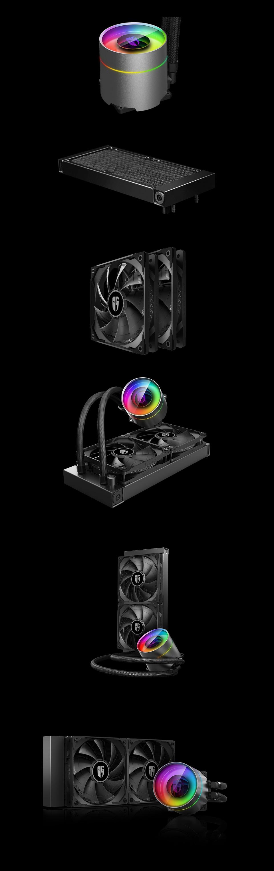 Deepcool Castle 240EX AIO Liquid CPU Cooler [DP-GS-H12-CSL240EX] : PC ...