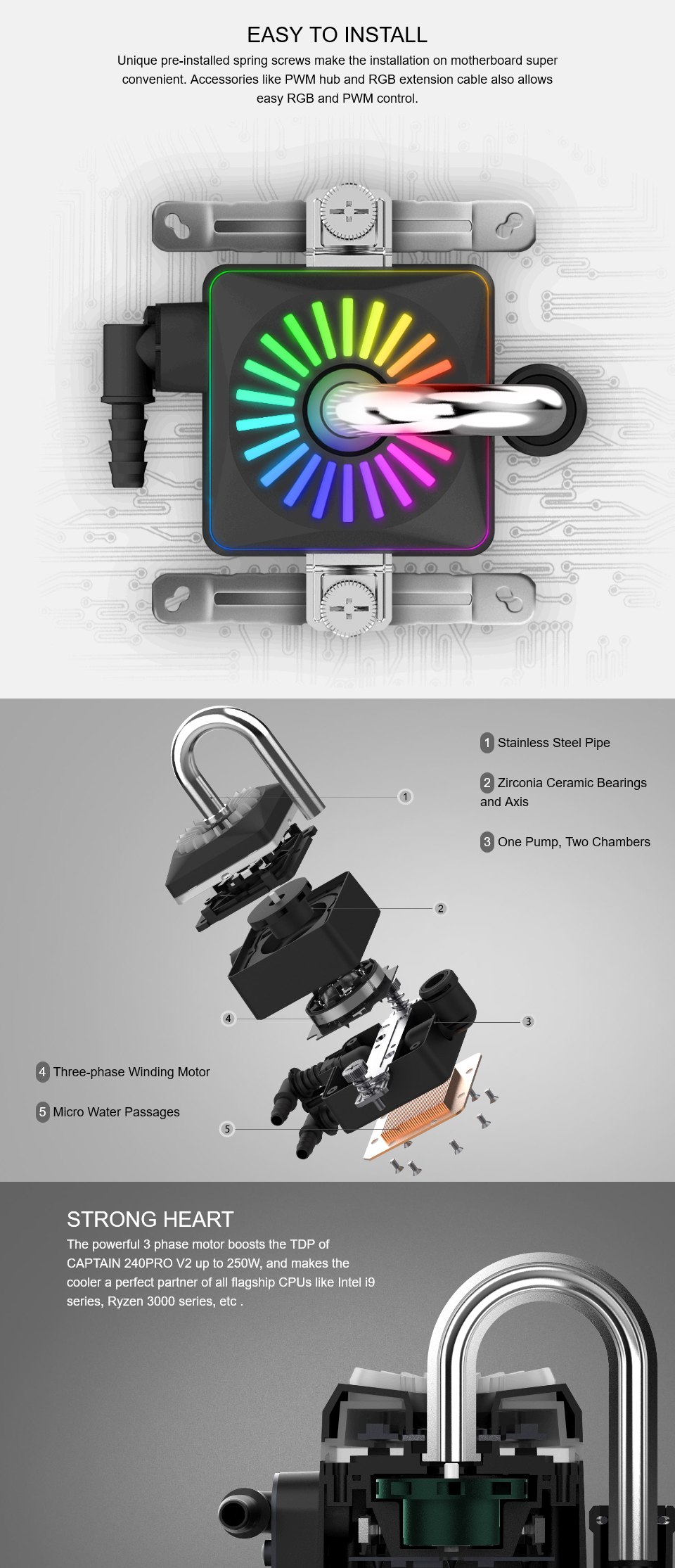 Buy Deepcool Gamer Storm Captain 240PRO V2 RGB AIO Liquid CPU Cooler ...