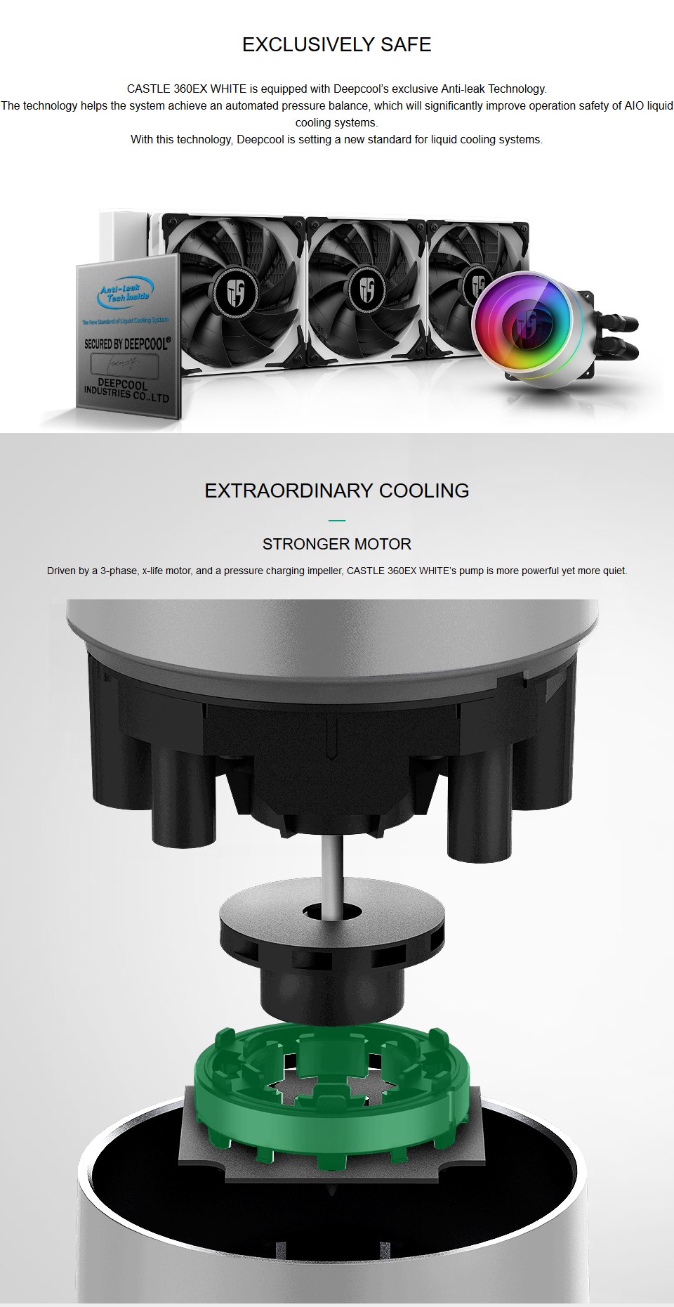 Buy Deepcool Castle 360EX AIO Liquid CPU Cooler White [DP-GS-H12W ...