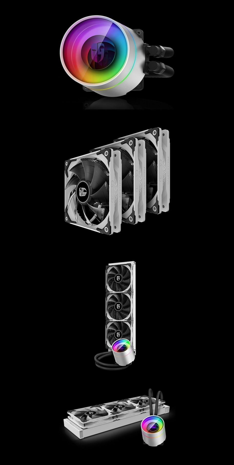 Buy Deepcool Castle 360EX AIO Liquid CPU Cooler White [DP-GS-H12W ...