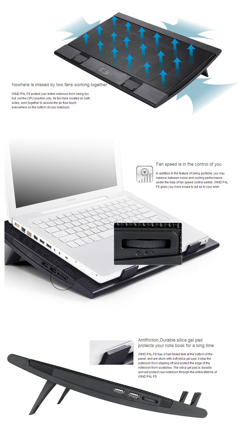 Buy Deepcool Wind Pal FS Notebook Cooler [DP-N222-WPALFS] | PC Case ...