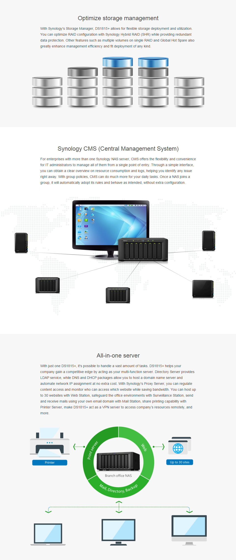Buy Synology DS1815+ 8 Bay Scalable NAS [DS1815+] | PC Case Gear Australia