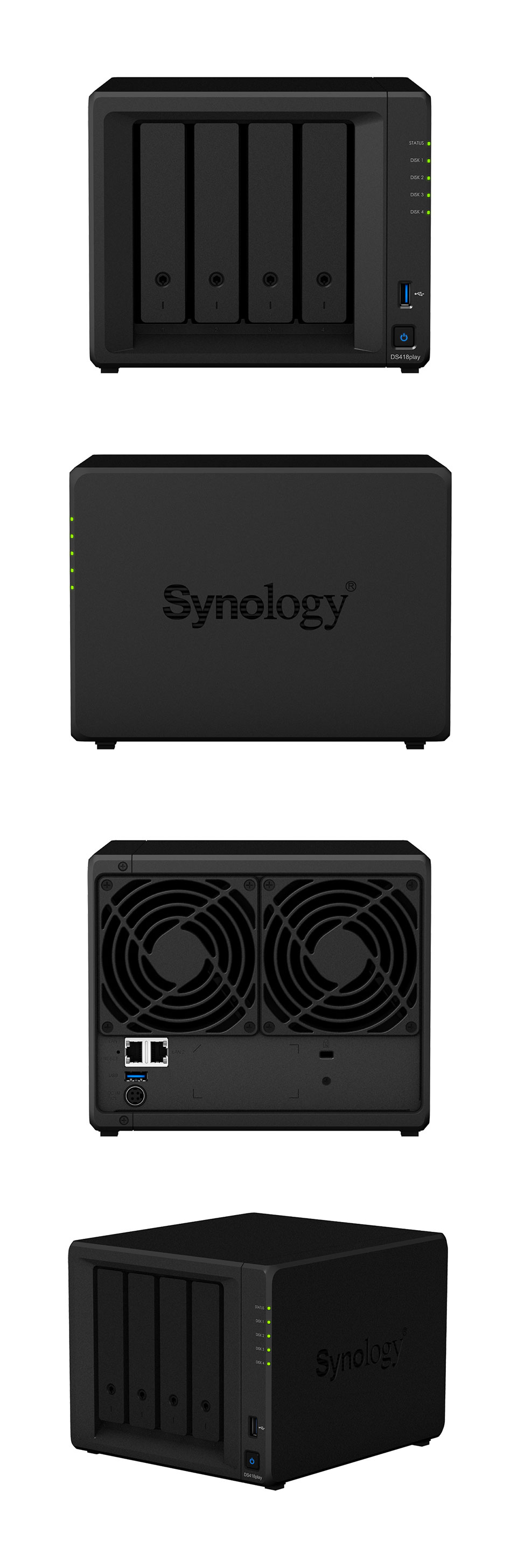 Buy Synology DiskStation DS418PLAY 4 Bay NAS with 2GB RAM [DS418PLAY ...