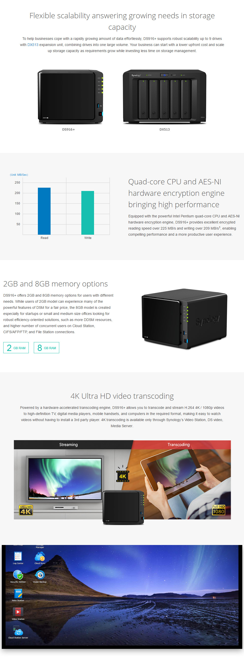 Buy Synology DiskStation DS916+ NAS with 8GB RAM [DS916+8GB] | PC Case ...