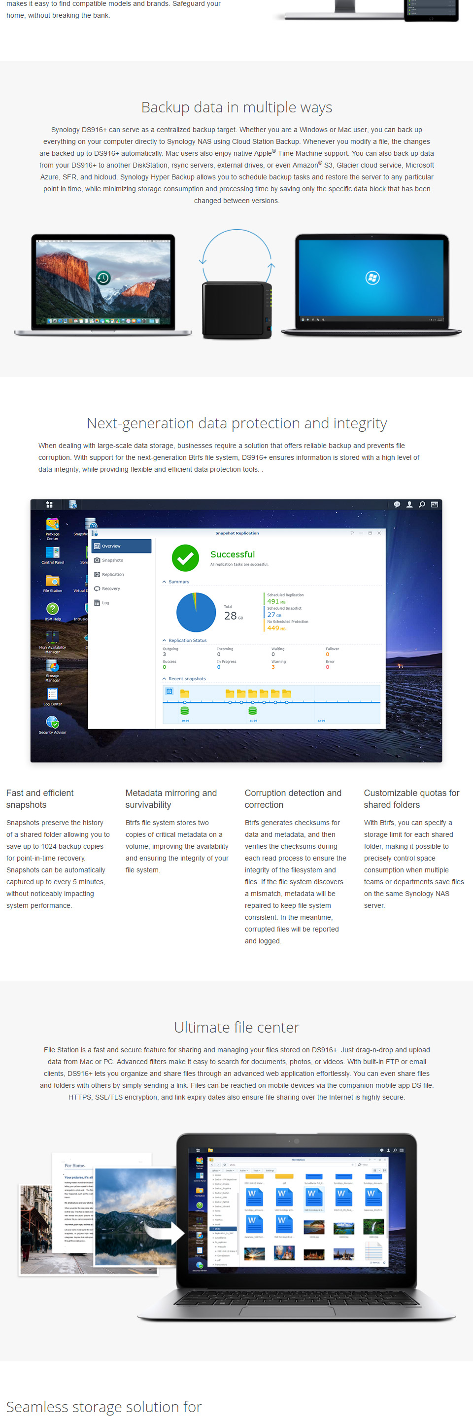Buy Synology DiskStation DS916+ NAS with 8GB RAM [DS916+8GB] | PC Case ...