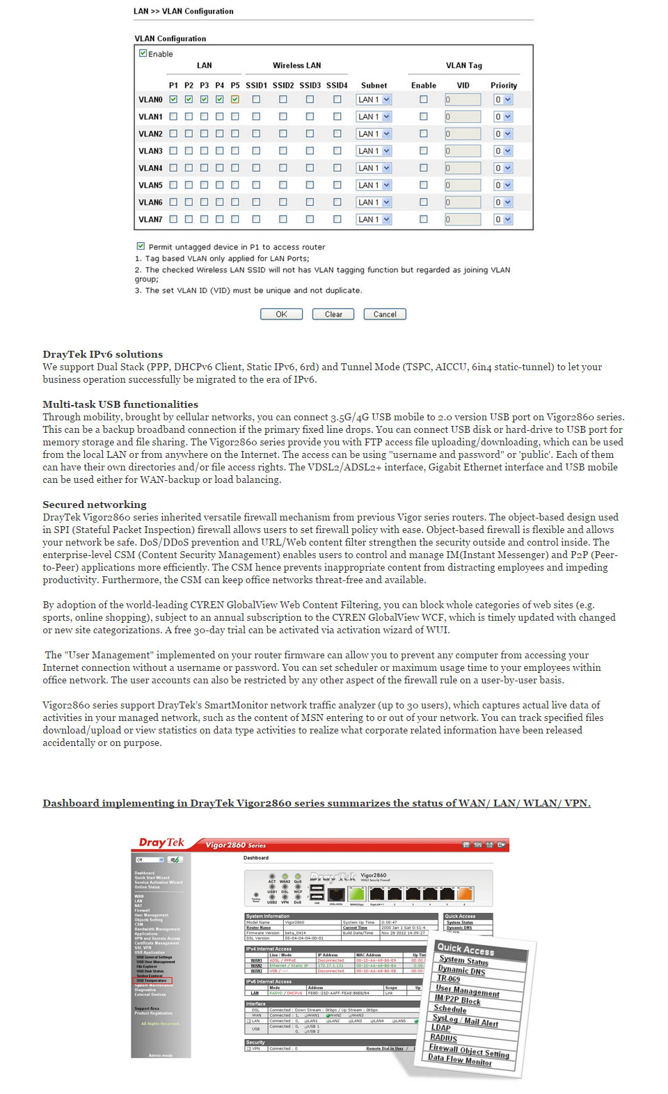 Buy Draytek Vigor2860n Triple WAN ADSL2+ Gigabit Modem Router [DT ...
