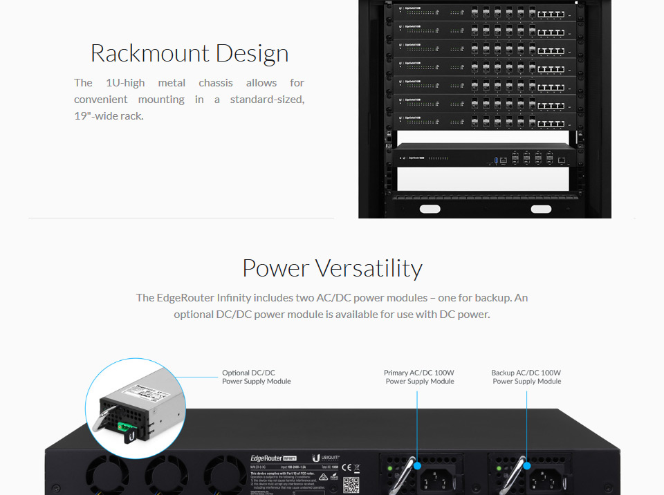Buy Ubiquiti 10G SFP+ EdgeRouter Infinity [ER-8-XG] | PC Case Gear ...