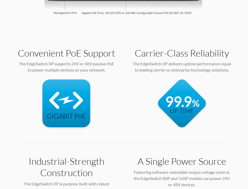 Buy Ubiquiti EdgeSwitch XP 16 Port PoE Switch 300W [ES-16XP-AU] | PC ...