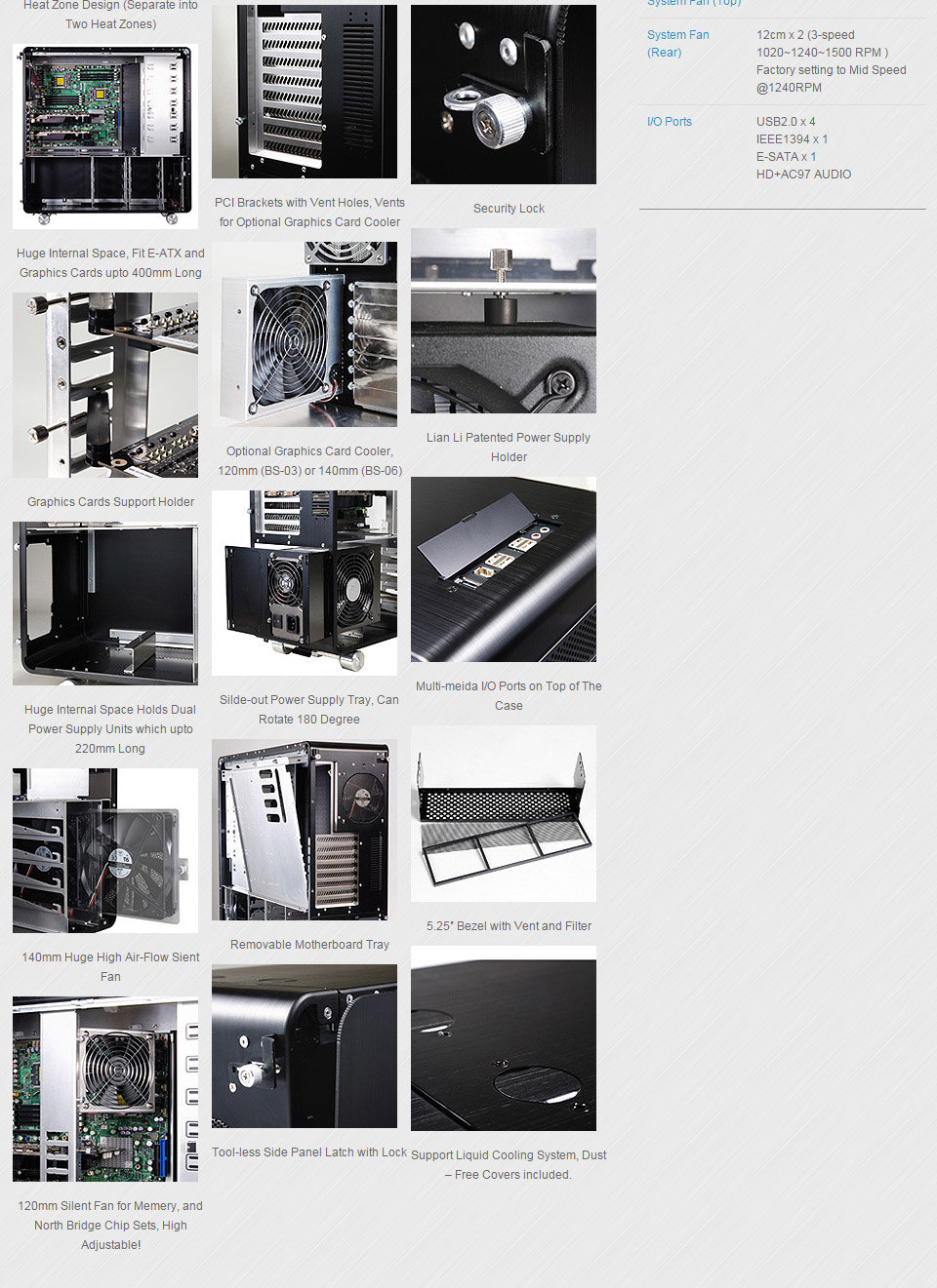 Buy Lian Li PC-V2010 Full Tower Chassis (ex-display) [EXD-PC-V2010 ...
