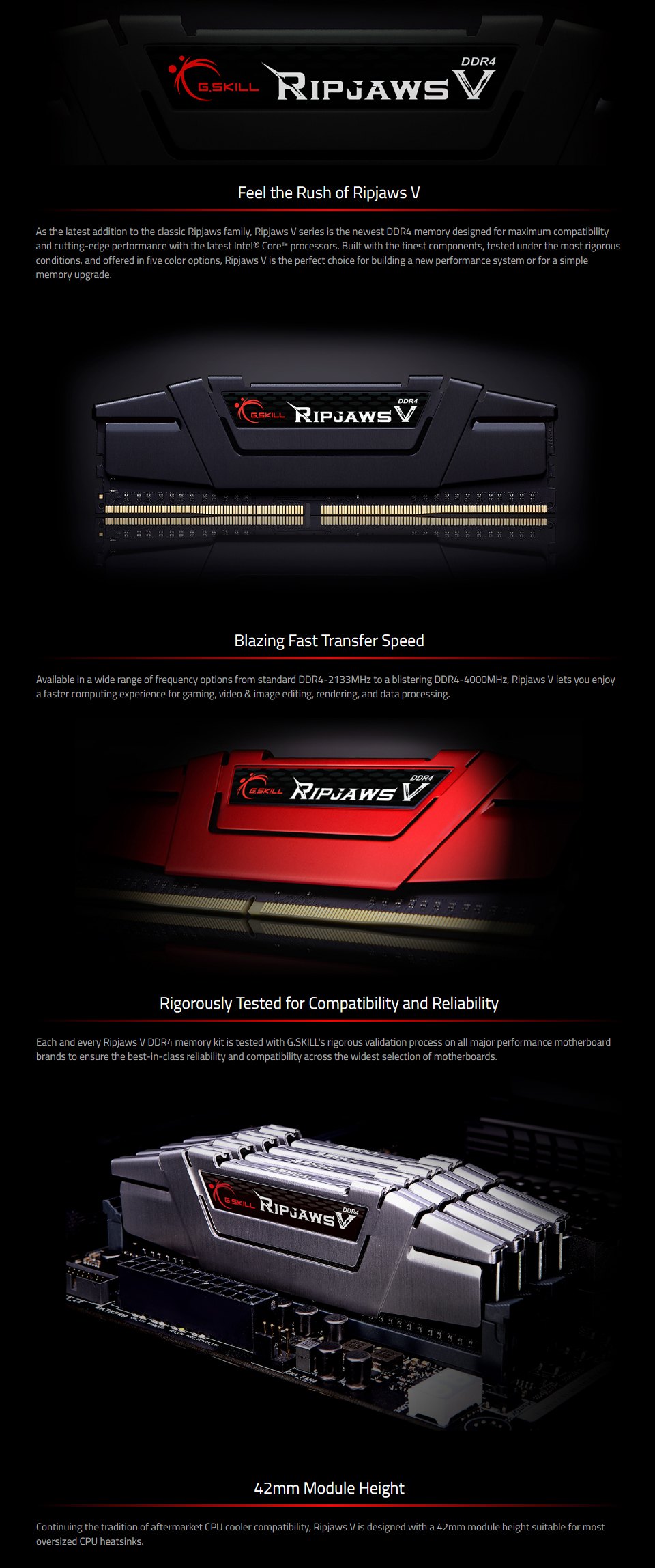 Buy G.Skill Ripjaws V 128GB (8x16GB) 3000MHz CL14 DDR4 [F4-3000C14Q2 ...