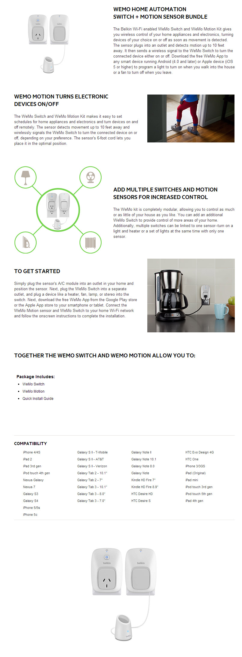 Buy Belkin WeMo Switch & Motion Sensor [F5Z0340AUAPL] | PC Case Gear ...