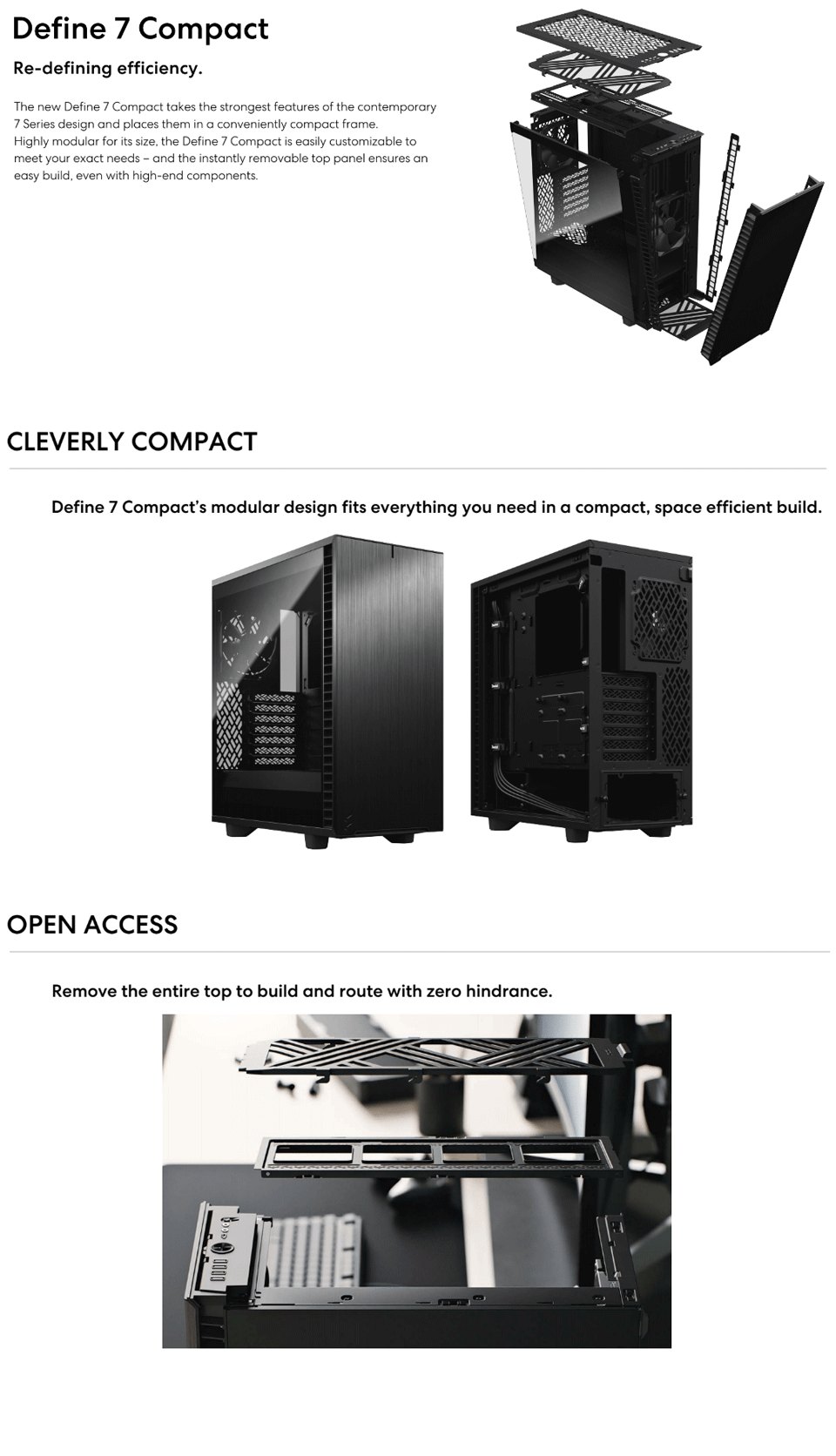Buy Fractal Design Define 7 Compact [FD-C-DEF7C-01] | PC Case Gear ...