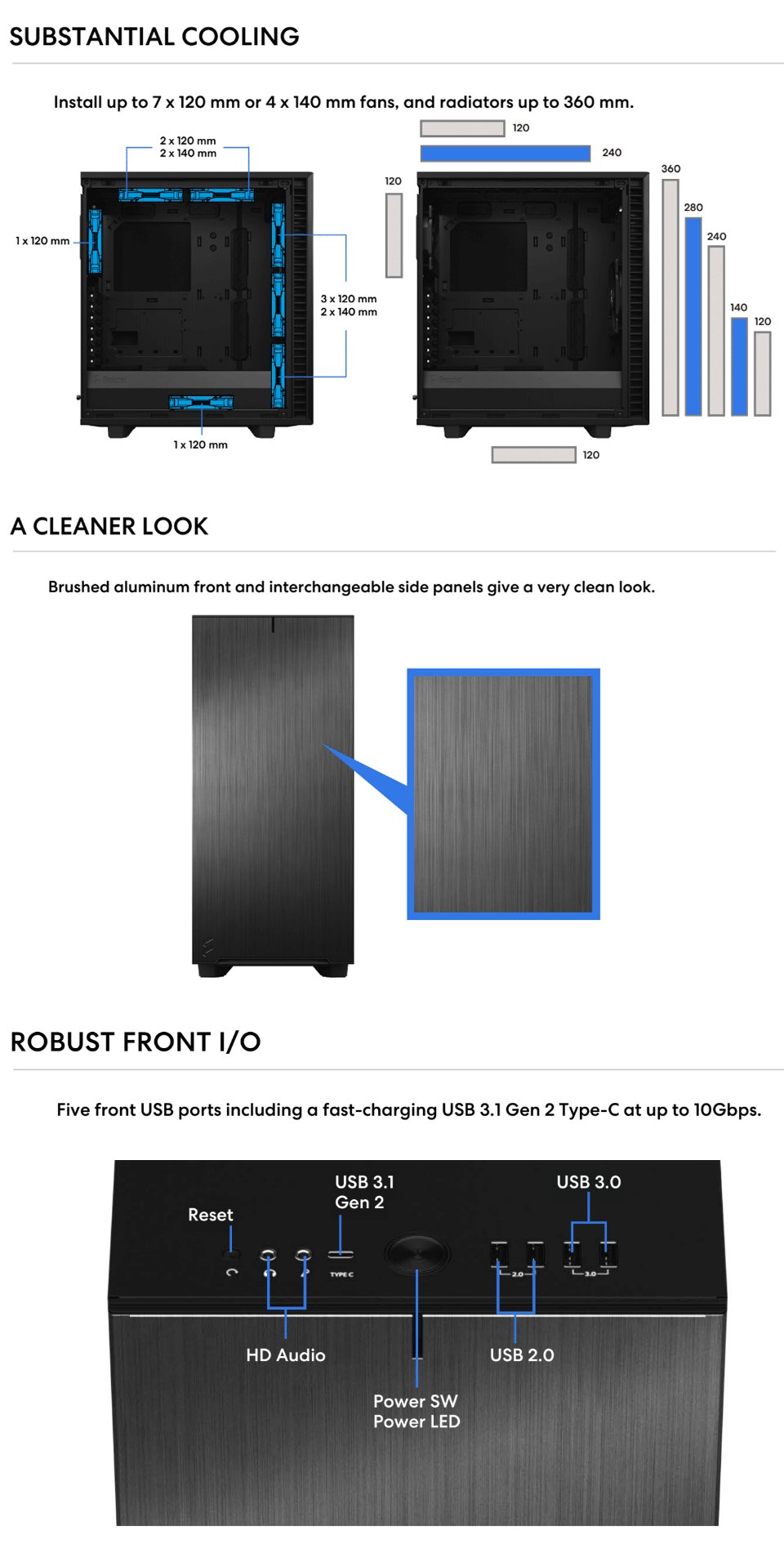 Buy Fractal Design Define 7 Compact TG Dark Tint [FD-C-DEF7C-02] | PC ...