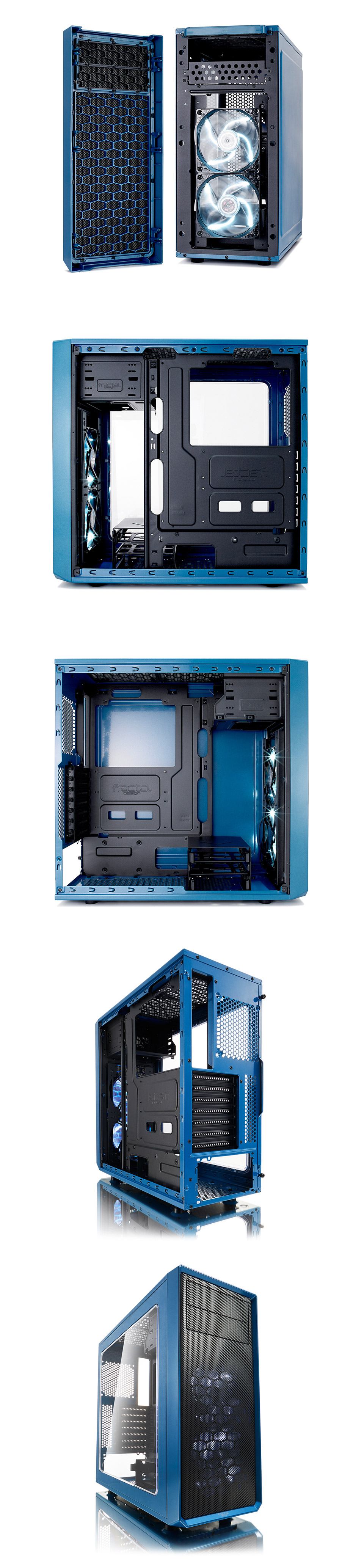 Buy Fractal Design Focus G ATX Case with Window Petrol Blue [FD-CA ...