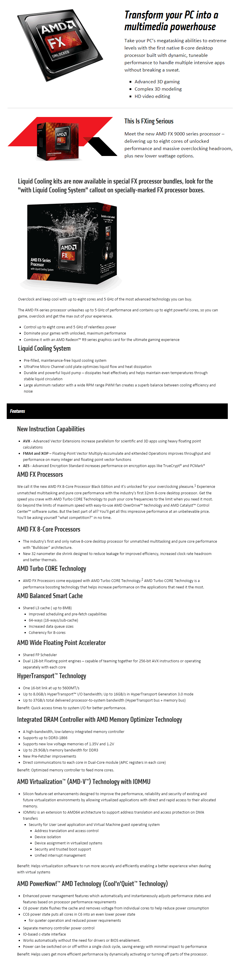 Buy AMD FX-9590 8 Core Black Edition Processor with Liquid Cooler ...