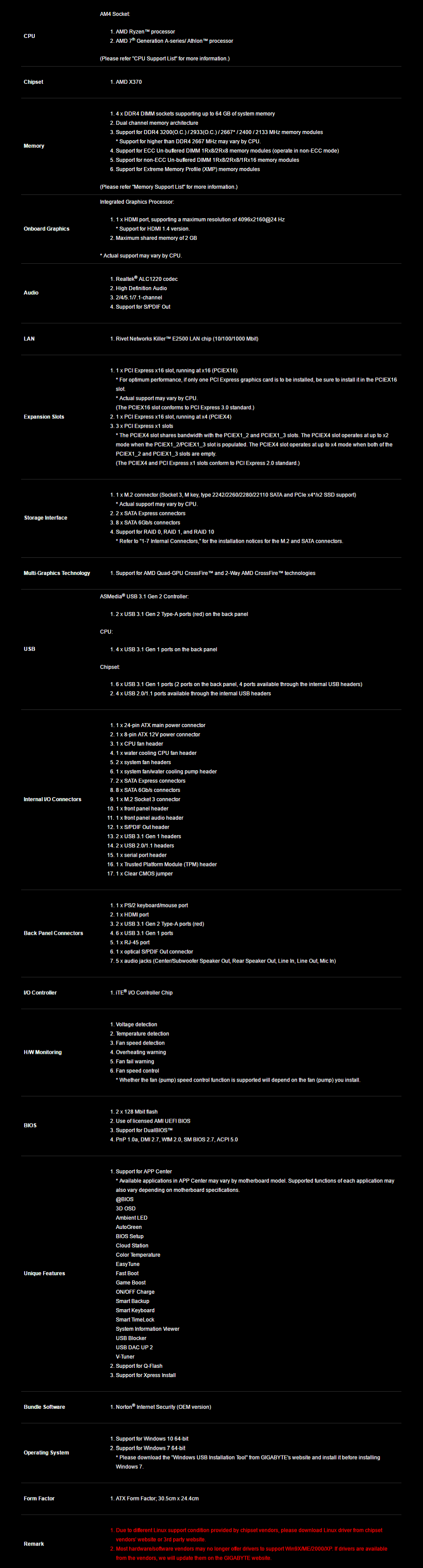 Buy Gigabyte AX370 Gaming K3 Motherboard [GA-AX370-GAMING-K3] | PC Case ...