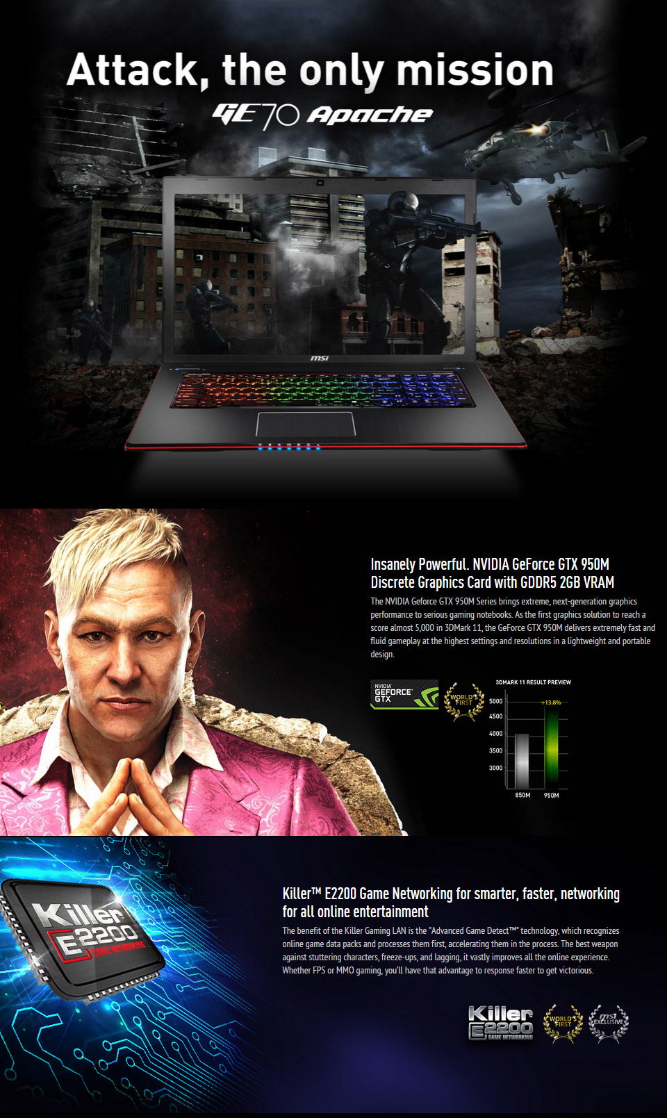 Buy MSI GE70 Apache 17.3in Gaming Notebook [2QD-697AU] (refurb) [EXD ...