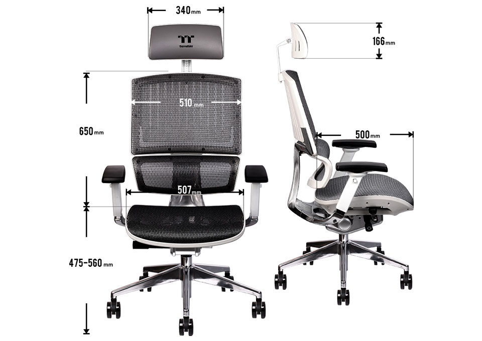 Buy Thermaltake CyberChair E500 Ergonomic Gaming Chair White [GGC-EG5 ...