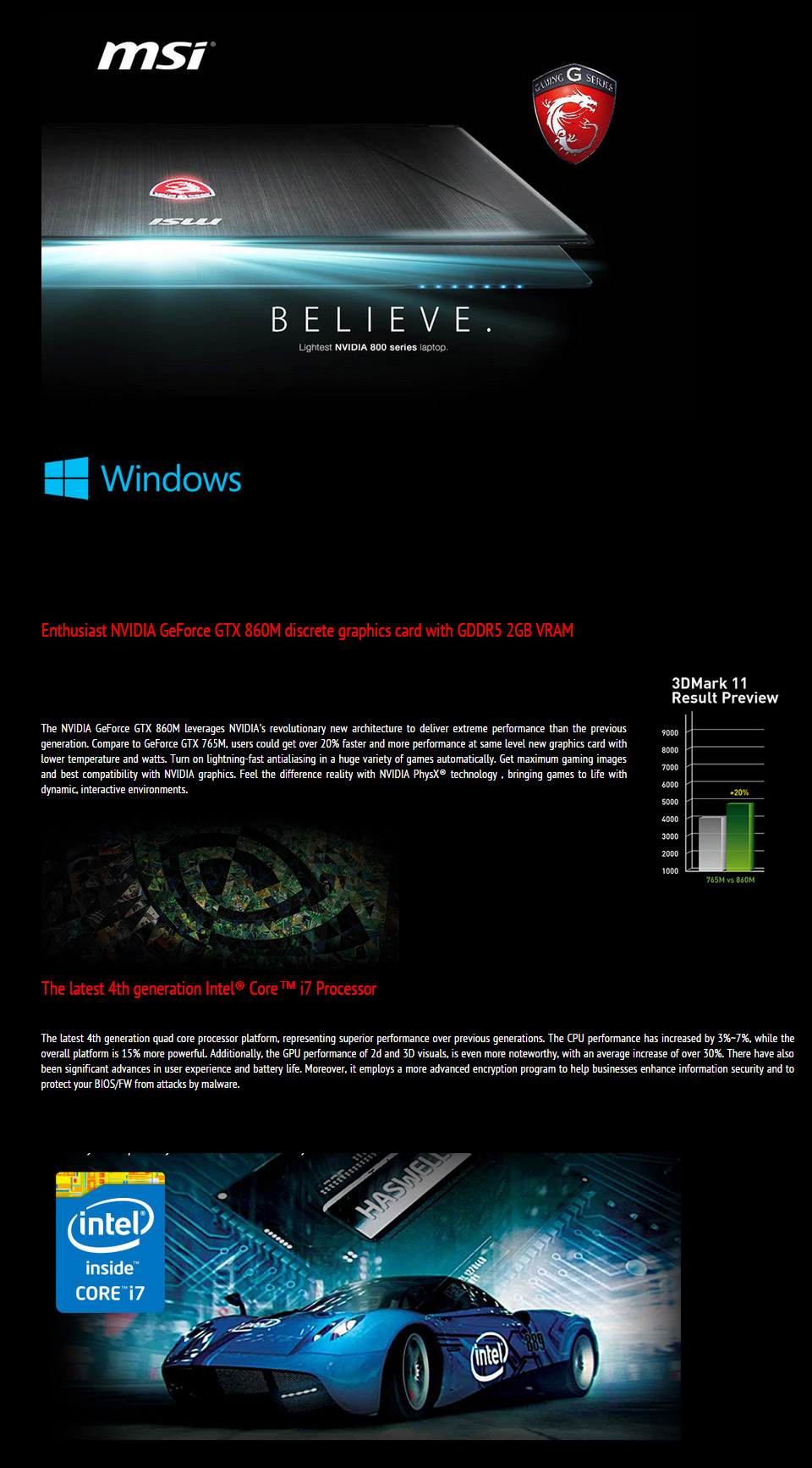 Buy MSI GS60 Ghost 15.6in Gaming Notebook [2PC-481AU] (refurb) [EXD ...