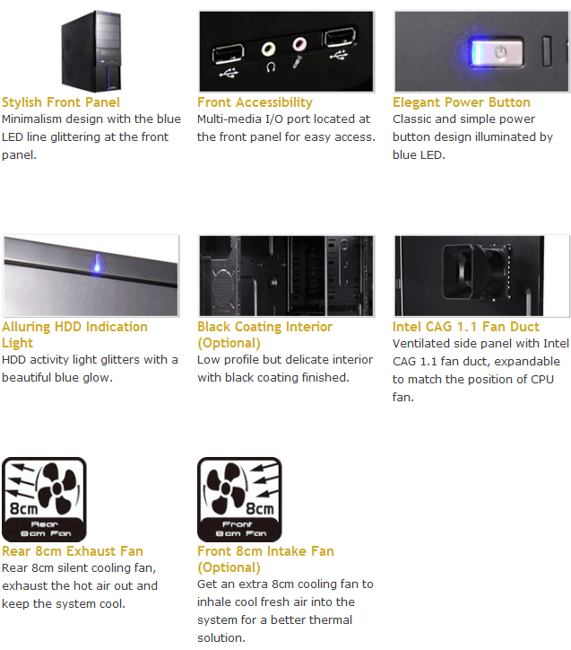 Buy Gigabyte GZ-PD Black Mid Tower Case [GZ-PD] | PC Case Gear Australia