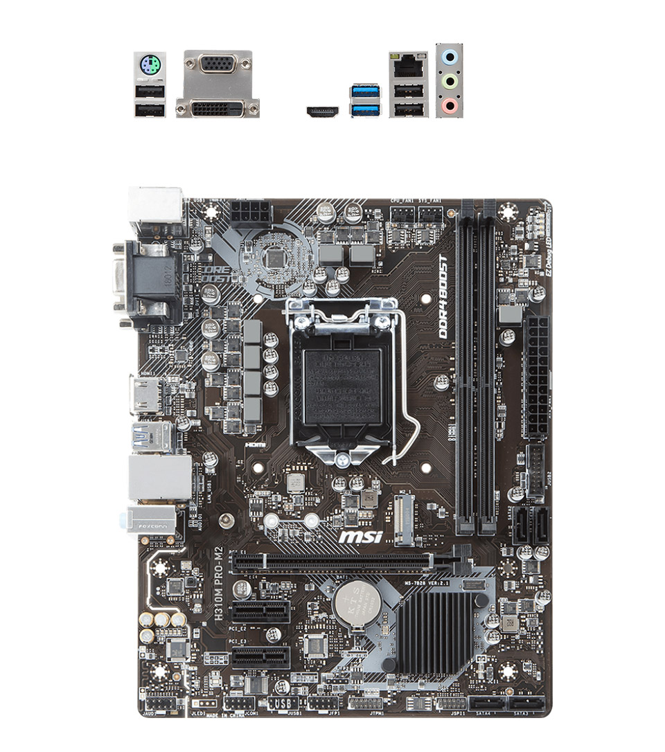 Buy MSI H310M Pro M2 Motherboard [H310M-PRO-M2] | PC Case Gear Australia